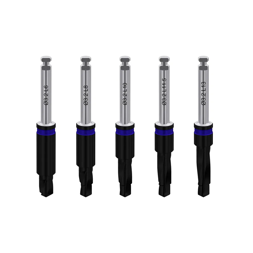 Two-Step Coated Drill With Integral Stopper Ø2.8/3.2 – Uniqa Dental